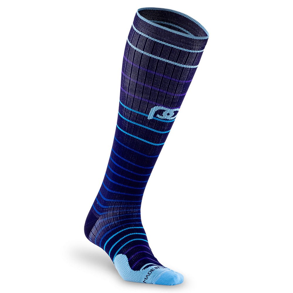 Pro Compression - Marathon, navy blue lines – Living.Fit