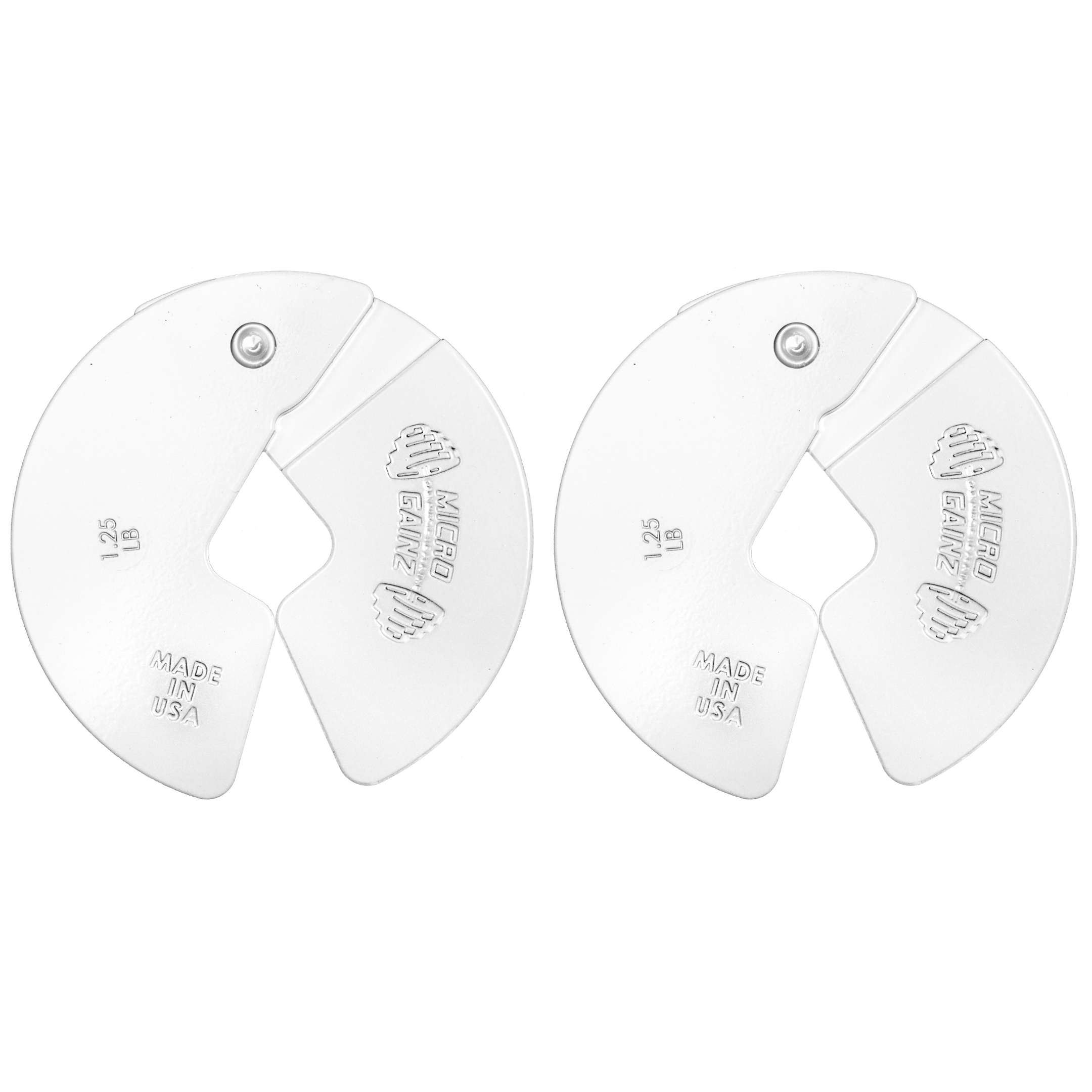 Micro Gainz - White 1.25lb Dumbbell Fractional Weight Plates – Living.Fit